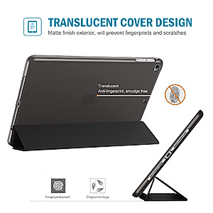 ProCase Smart Case for iPad 9.7 Inch iPad 6th 5th Generation Cases, iPad Air 2, iPad Air Case, Slim Soft TPU Stand Smart Case for iPad 9.7 2018 2017 Model iPad Air 2 Air 1 -Black