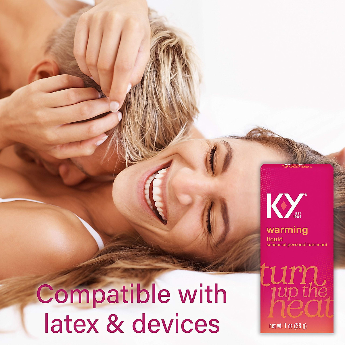 K-Y Warming Liquid Lube, Sensorial Personal Lubricant, Glycerin Based Formula, Safe to Use with Latex Condoms, For Men, Women and Couples, 1 Oz (Pack of 4)