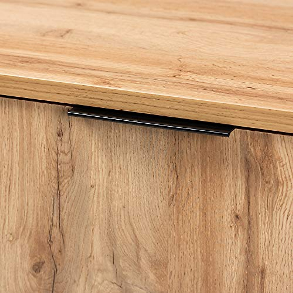 Baxton Studio Sideboard, Oak/Black