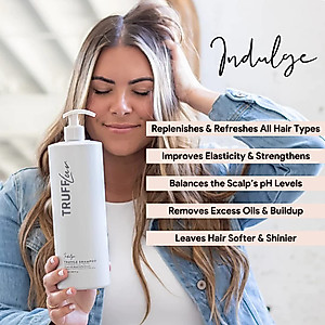 TruffLuv Indulge Collection Truffle Clarifying Shampoo & Hydrating Strengthening Mask with Black Truffle Extract, 8.45 Fl Oz Duo, Paraben & Sulfate Free