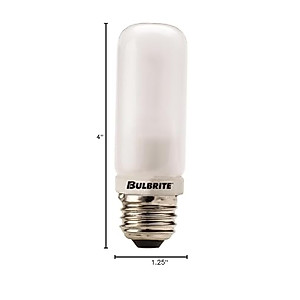 Bulbrite Halogen T10 Q250FR/EDT 120-Volt Halogen JDD Type Tubular Medium E26 Bulb, Frosted, 250-Watt