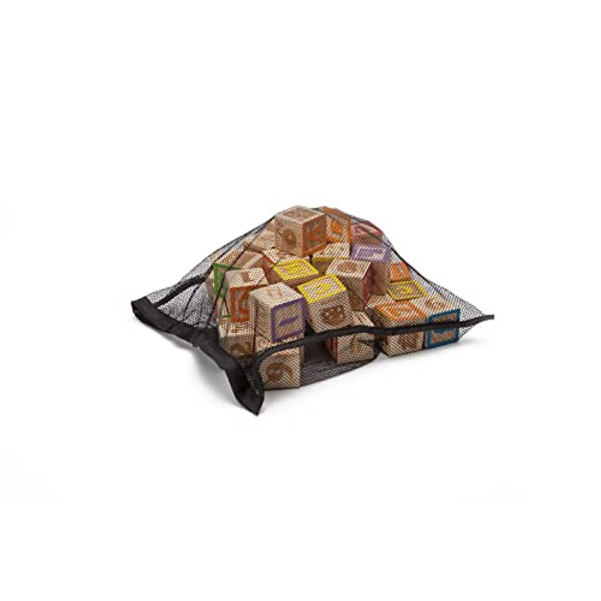 maxim enterprise, inc. Jumbo Wooden ABC Blocks for Toddler Learning, Baby Shower Decoration, Engraved Alphabet and Number Blocks to Stimulate Learning, Creativity, Early Development, 40Pcs