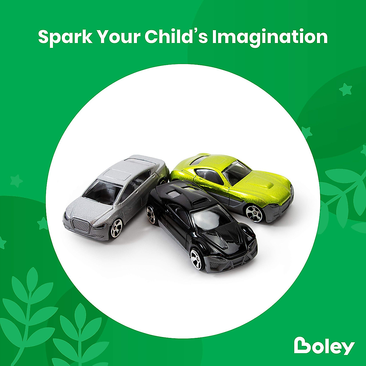 Boley Die Cast Car Truck Carrier - 14 Piece Toy Trucks, Cars, and Traffic Signs Playset for Kids and Toddler Boys and Girls Ages 3 and Up