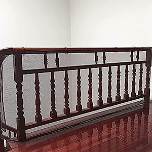 Baby Railing Net Stair Safety Net Banister Mesh Guard Child Proof Balcony Net for Kids Pets Toys（15ft x 3ft Brown）