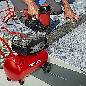 Craftsman Air Compressor, 10 Gallon 1.8 HP Max 175 PSI Pressure, Powerful and Portable Oil Free Compressor, Maintenance Free, for Home, Garage, Workshop, Model: CMXECXA0201041