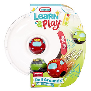 Little Tikes Learn & Play Roll Arounds Off Roadin' Vehicle 2-Pack- Toy Cars and Ball Play in One, Easy Grip & Roll- Birthday Gifts for Kids, Toddler Toys for Boys and Girls Ages 18 months 1 2 3+ Years