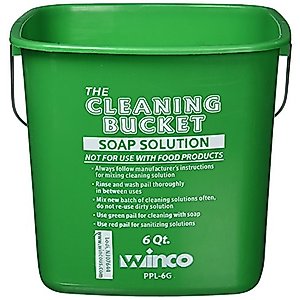 Winco Cleaning Bucket, Medium, Green