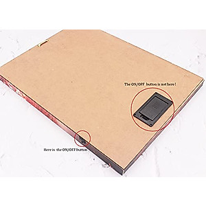 BetyHom Red Maple Sunrise Scenery by the Lake Canvas Wall Art with Lighted Candles LED (15.8x11.8 in)