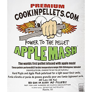 CookinPellets Black Cherry Smoker Smoking Hardwood Wood Pellets, 40 Pound Bag Bundle with CookinPellets Apple Mash Hard Maple Smoker Smoking Wood Pellets, 40 Pound Bag