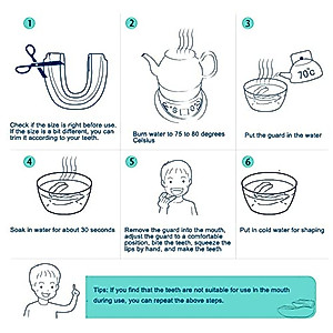 Mouth Guard for Grinding Teeth, Dental Guard, 2 Sizes 4 Pieces, Stops Bruxism Night Guard, Clenching Mouthguard