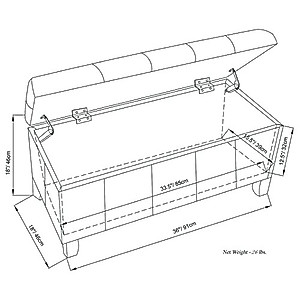 SIMPLIHOME Dover 36 inch Wide Rectangle Lift Top Storage Ottoman Bench in Upholstered Tanners Brown Faux Leather, Footrest Stool, Coffee Table for the Living Room, Bedroom and Kids Room