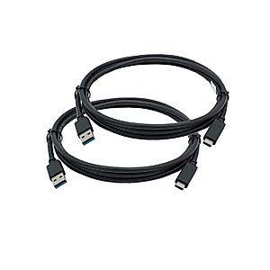 Pack of Two (X2) USB 3.1 Type C Male to Type B Male Cables (6 feet) for HP Part Number: 914121-003