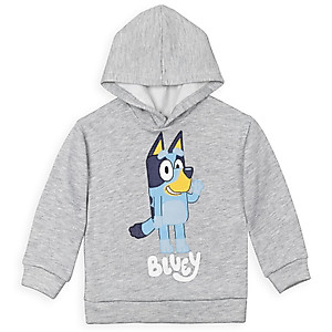 Bluey Little Boys Fleece Hoodie and Pants Outfit Set Grey/Blue 7-8