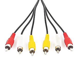 Audio Video Cable,Composite 50 ft Cord RCA to RCA M/Mx3,AV Cable for TV,DVD,VCD etd.