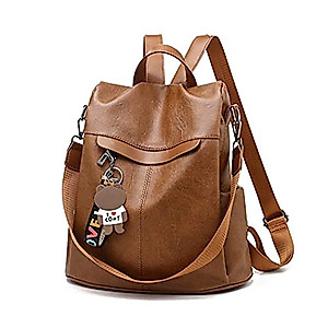 NAITOKE Women Backpack Purse PU Leather Anti-theft Lightweight Ladies Travel Backpack,B0298 yellow