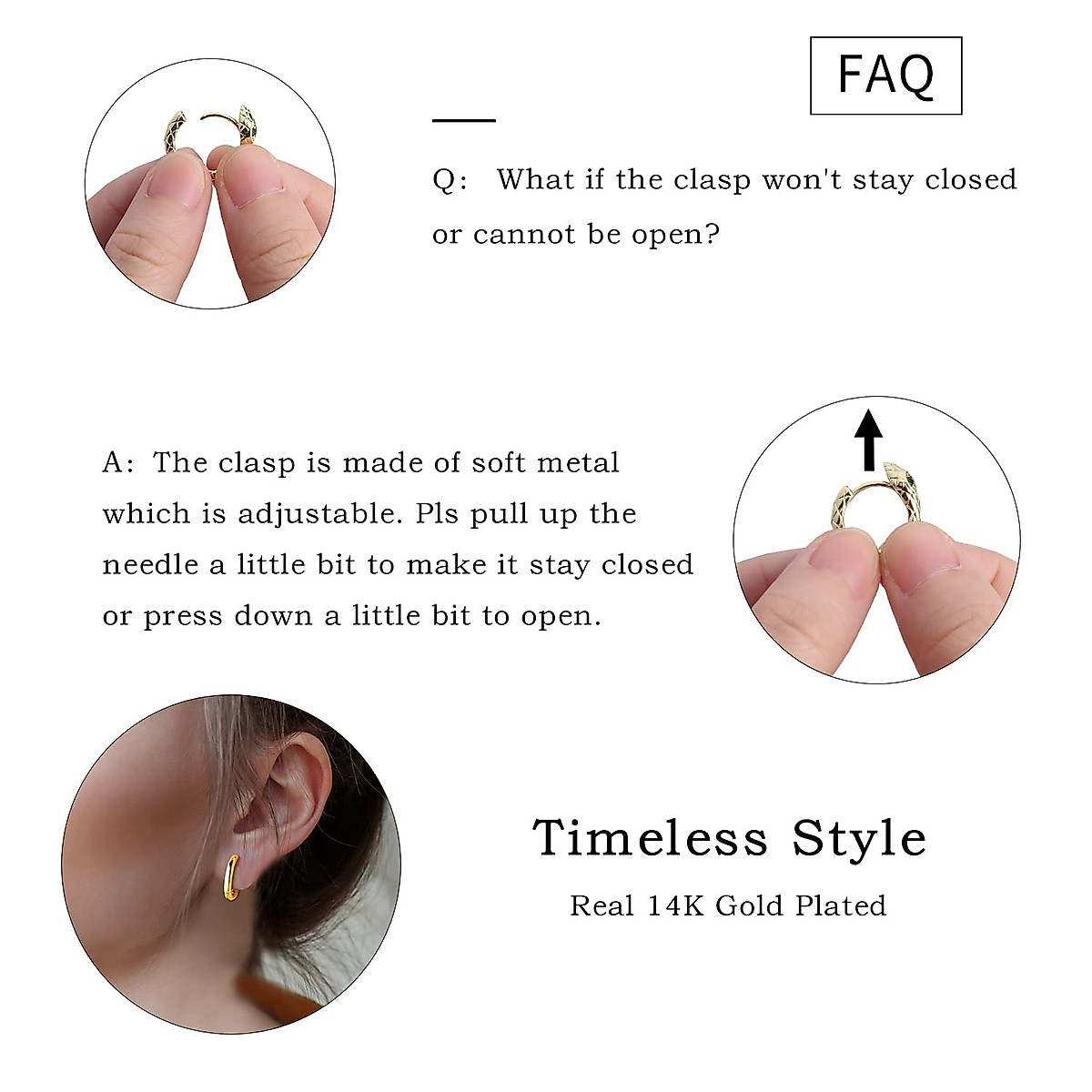 Dreamfox 8 Pairs Huggie Hoop Earrings Small Hypoallergenic 14K Gold Plated Huggie Earrings For Women Simple Huggie Hoops Christmas Gift For Women (Gold-2)