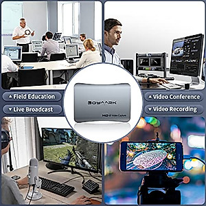 Loya Ark Audio Video Capture Cards 1080p 60fps, 4k HD Capture Card Nintendo Switcher, USB 3.0 Game Capture Card for Live Streaming Video Conferencing Teaching 3ds PS4 PS5 PC Xbox One Camera OBS