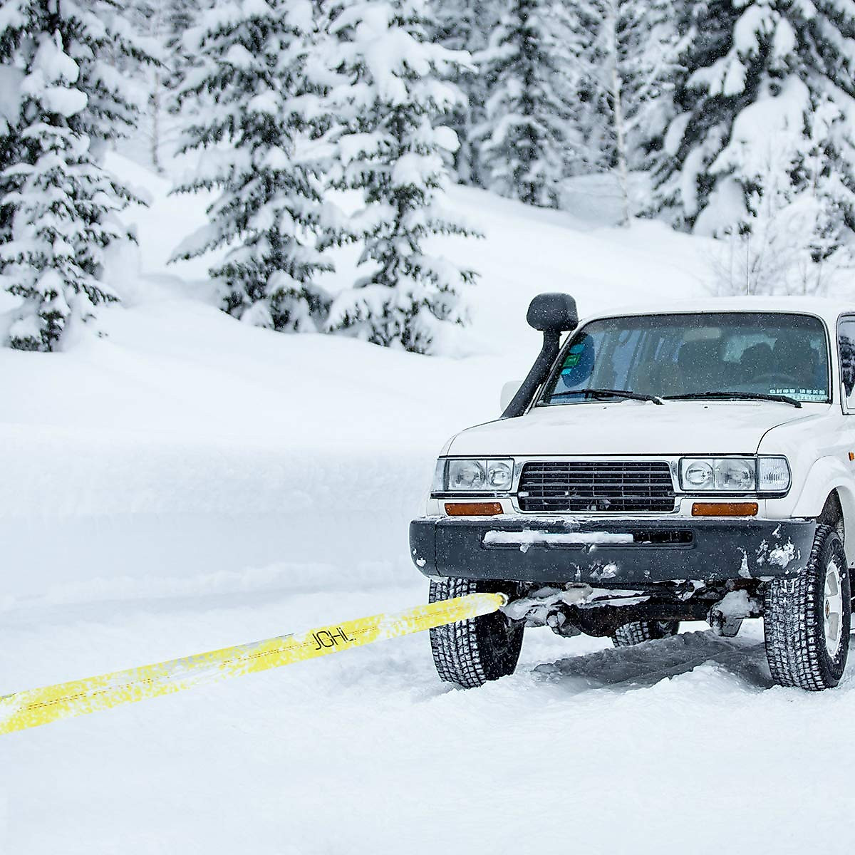 JCHL Nylon Tow Strap with Hooks 2”x20’ Car Vehicle Heavy Duty Recovery Rope 20,000 lbs Capacity Tow Rope for Car Truck Jeep ATV SUV