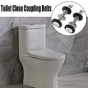 2 Pcs Leaking Toilet Close Coupling Toilet Bolts and Seal Set Toilet Bolt Set to Floor Kit Repair Fixings for Toilet Bidet