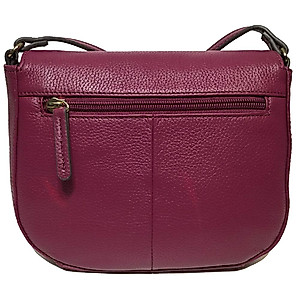 Tignanello Lillie Saddle Cross Body W/RFID Protection, Garnet