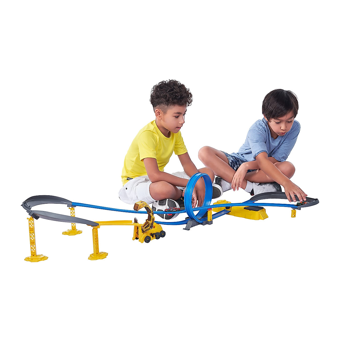 Metal Machines Construction Destruction Track Set Playset with Mini Racing Cars by ZURU Cars Play Set Compatible with Other Brands