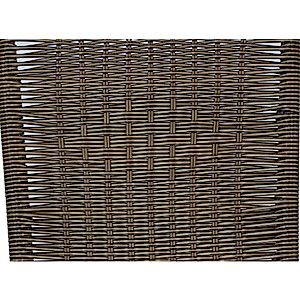 BTEXPERT Brown Indoor Outdoor 3-Set of Three Restaurant Rattan Stack Chairs, Set of 3