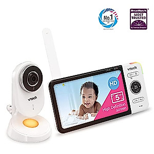VTech VM818HD Video Monitor, 5-inch 720p HD Display, Night Light, 110-degree Wide-Angle True-Color DayVision, HD No Glare NightVision, Best-in-Class 1000ft Range, 2-Way Talk