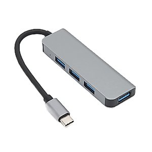 Multi-Port USB Type-C Hub,Mini 4 in 1 Multi Splitter Docking Station for Laptops,3 USB2.0 Ports,1 USB3.0 Port,5Gbps,Connect Mouse/Keyboard/Camera/Card Reader/Disk