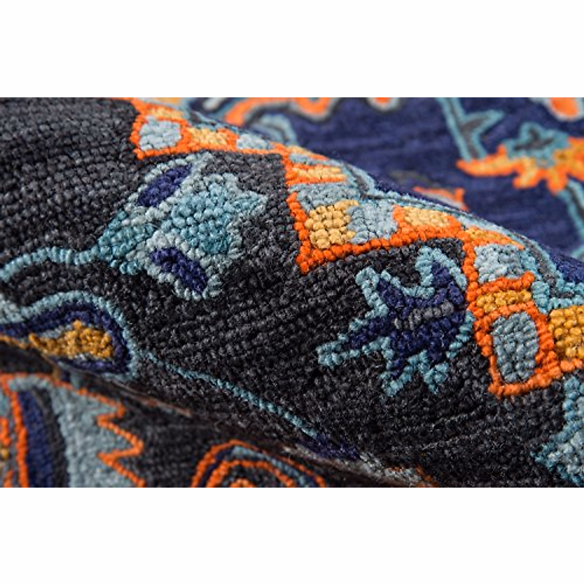 Momeni Ibiza Wool Area Rug, 3' X 5', Navy