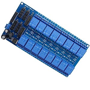 ACEIRMC 12V 16-Channel Relay Interface Board Module Optocoupler LED LM2576 Power for Arduino DIY Kit PiC ARM AVR