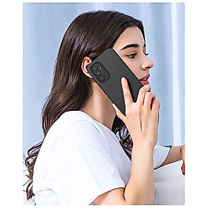 FNTCASE for Samsung Galaxy A54 5g Case: Shockproof Protective Silicone Phone Cases - Slim Full Protection Cell Phones Cover with Screen Protector - Dual Layer Rugged Cell Covers Black