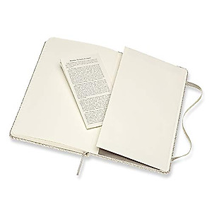 Moleskine Limited Collection Blend Textile Notebook, Hard Cover, Large (5" x 8.25") Ruled/Lined, Beige, 240 Pages (8053853600103)