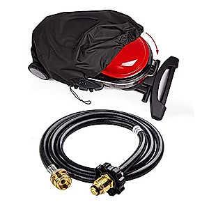 SHINESTAR Grill Cover and 5FT Propane Hose Adapter, Upgraded Set for Coleman Roadtrip 285, LXE, LXX, and 225 Propane Grill