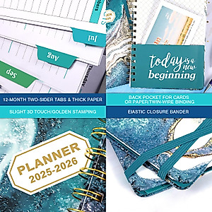 2023 Planner - Weekly Monthly Planner 2023 , January - December 2023, 6.4"x 8.5" Planner with Elastic Closure, Inner Pocket, Coated Tabs