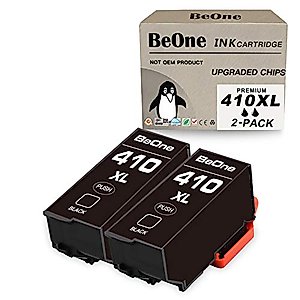 BeOne 410XL Ink Cartridges Remanufactured Replacement for Epson 410 XL T410 T410XL to Use with Expression XP-530 XP-630 XP-635 XP-640 XP-830 XP-7100 (2 Black)