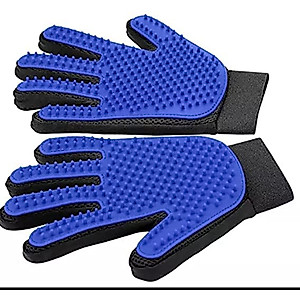 Pet Grooming Brush Gloves, Five Finger Design, Perfect for Dogs and Cats (1 Pair)