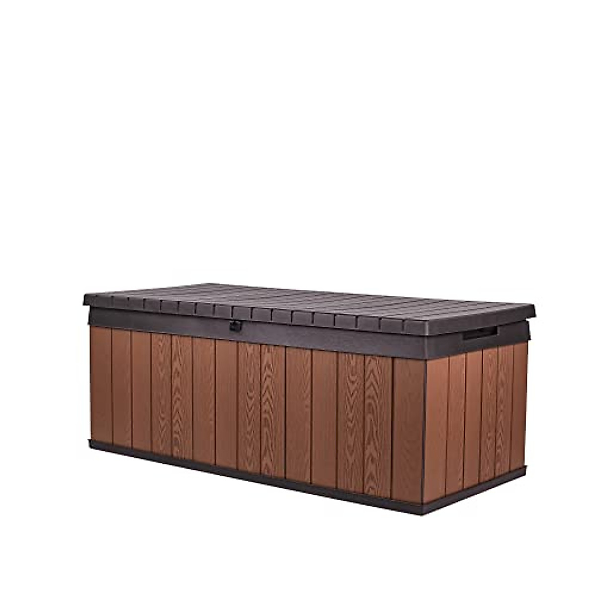 Keter Darwin 100 Gallon Resin Large Deck Box - Organization and Storage & Darwin 150 Gallon Resin Large Deck Box - Organization and Storage for Patio Furniture, Outdoor Cushions, Garden Tools