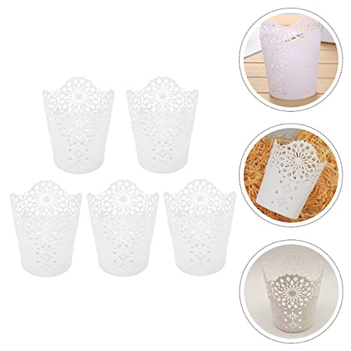 Cabilock Mini Trash Can Mini Trash Bins Mini Trash Container Desktop Trash can Wastebasket Bathroom: Vanity