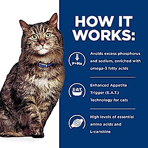 Hill's Prescription Diet k/d Early Support Kidney Care Chicken Flavor Dry Cat Food, Veterinary Diet, 4 lb. Bag