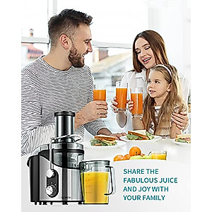 Ultrean Juicer Machine, 800w Juicer with Big Mouth 3” Feed Chute, Dual Speeds Centrifugal Juice Maker for Fruits and Veggies, Easy to Clean and BPA Free