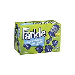 PlayMonster Farkle Classic Dice Game – Premium Kids Games, Dice Games, Family Games, Travel Games, Adult Games, Board Games, Dice Cup, Dice Set, Farkle Score Sheets Included, Ages 8+