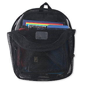 Transparent Mesh Backpacks for School Kids, Beach, Travel - Mesh See Through Backpack with Padded Straps