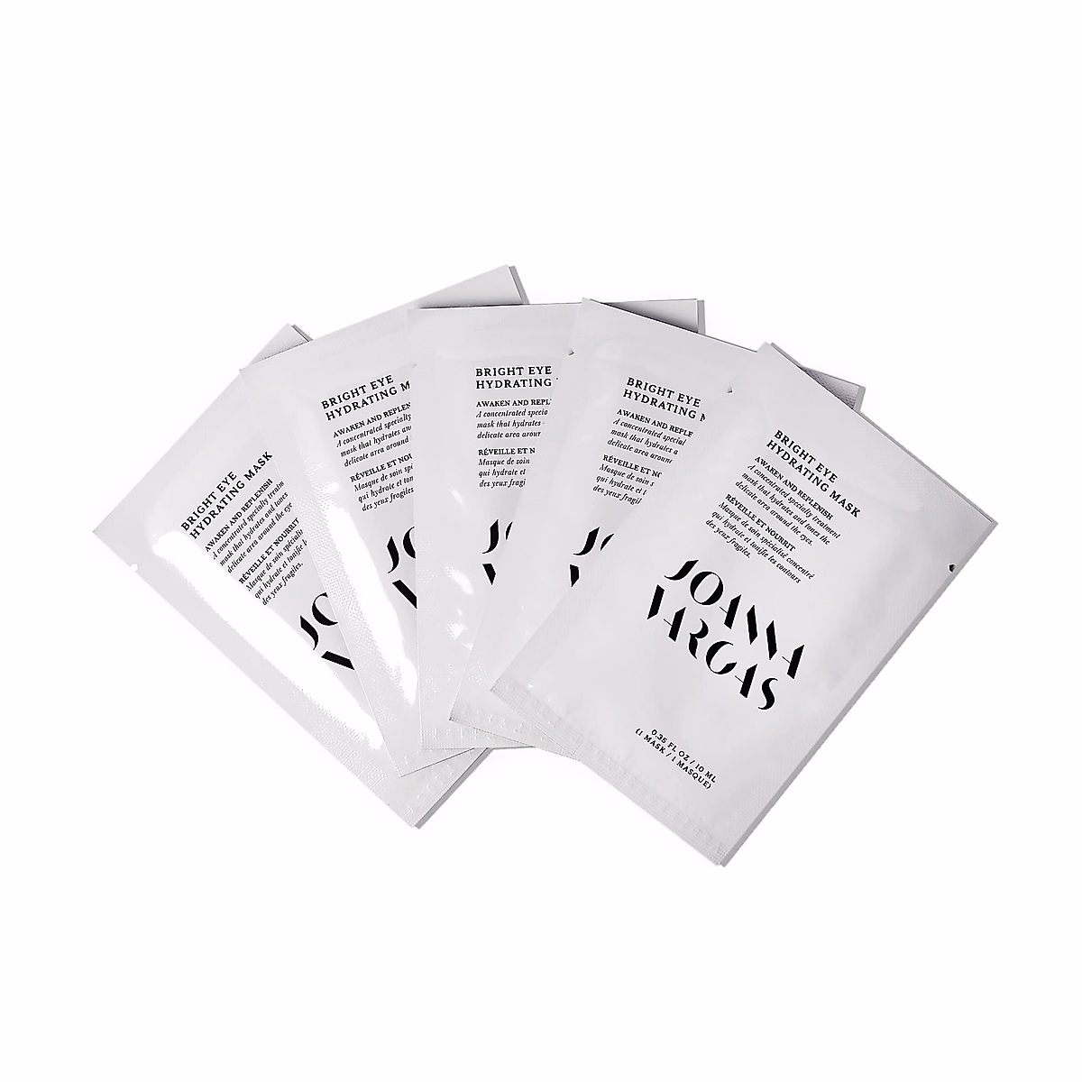 Joanna Vargas Bright Eye Hydrating Mask. Concentrated Ultra-Luxe Bamboo Hydration Sheet Masks Target Dark Circles, Expression Lines and Skin Tone. 5 Sheets (0.35 oz/sheet)