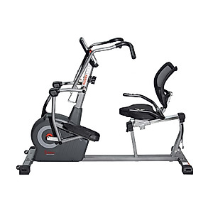 Sunny Health & Fitness Elite Recumbent Cross Trainer & Elliptical Machine with 12-Level Magnetic Resistance, Easy Adjust Seat & Exclusive SunnyFit® App Enhanced Bluetooth Connectivity - SF-RBE420049
