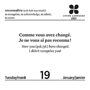 Living Language: French 2021 Day-to-Day Calendar