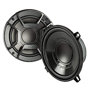 Polk Audio DB5252 DB+ Series Component Speaker System for Car & Marine - 5-1/4" 2-Way Speaker, 4-Ohm Impedance, 50-23kHz Frequency Response, Polypropylene Woofer Cone, Separate Silk Dome Tweeter