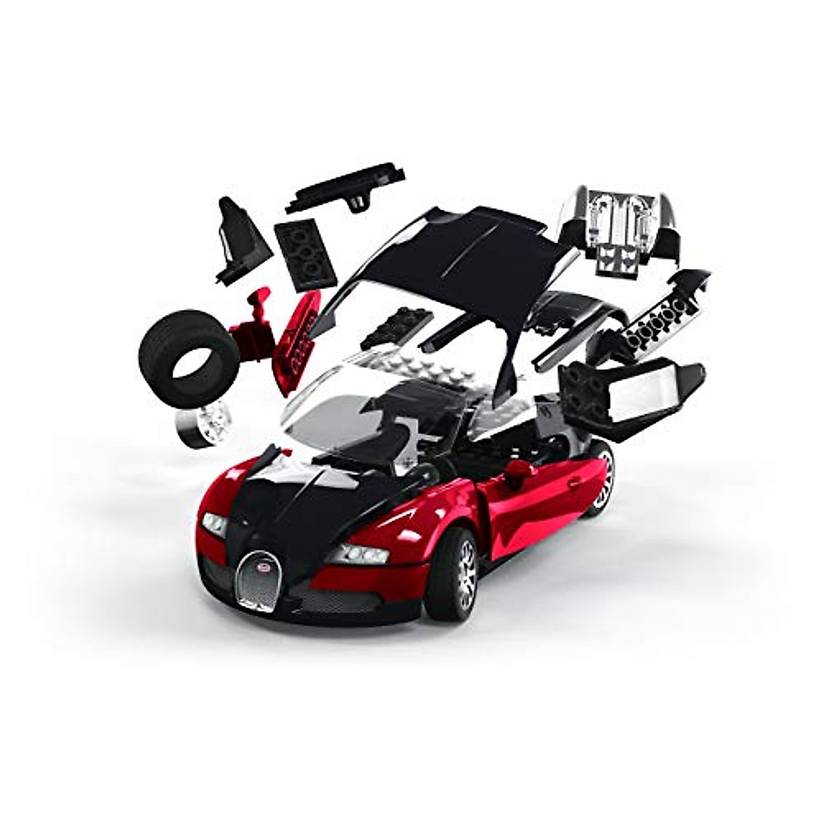 Airfix Quickbuild J6020 Quickbuild Bugatti 16 4 Veyron Black Red