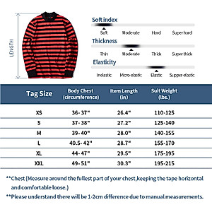 Mock Turtleneck Striped Long Sleeve Shirt Men(M,Black&White Wide(Plain))