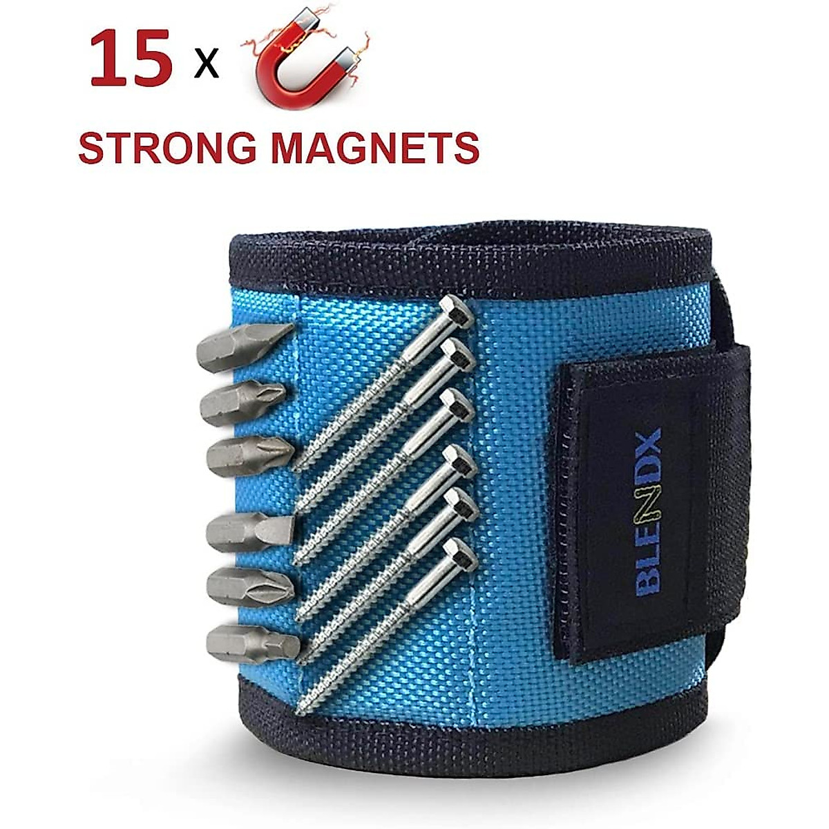 Magnetic Wristband, BLENDX Men Stocking Stuffers Gifts Tool with Strong Magnets for Holding Screws, Nails, Drill Bits Cool Tools for Father's Day Gift for Him, Men, Husband, Dad, Guys, DIY-er