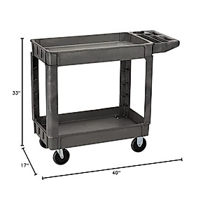 Carlisle FoodService Products UC401823 Bin Top Utility / Service Cart, 500 Pound Capacity, 40" x 17" x 33 Inch (L x W x H), Gray